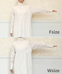 轟木節子タートルネックブサムドレス-ゆったりサイズ(ウィメンズ・長袖)_3133829 – BIWACOTTON